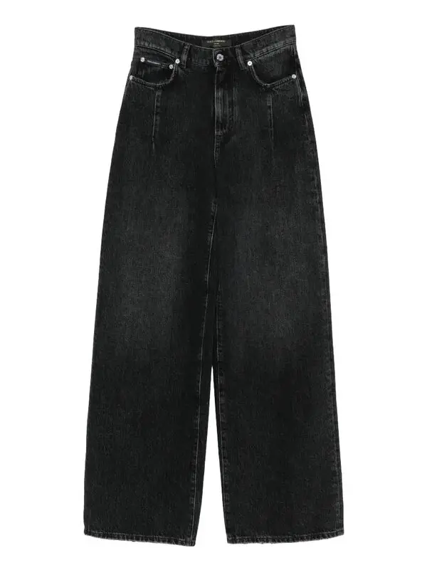 Dolce & Gabbana Wide Leg Jeans - Multicolor
