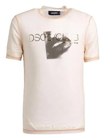 Dsquared2 T-shirt Size Viscose, Elastane, Silk, Cashmere, Polyamide - Beige