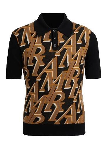 Amiri Polo Shirt Size Wool - Black