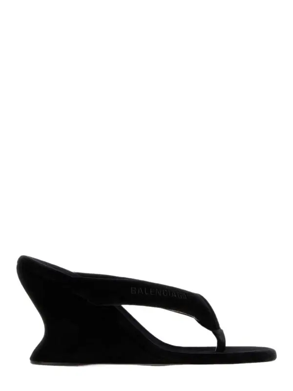 Balenciaga Gaeta Thong Sandals - Black