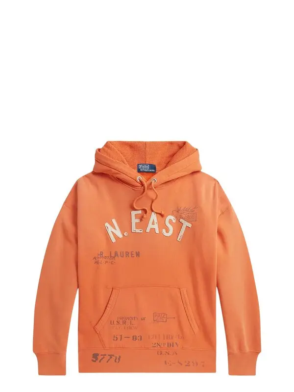 Polo Ralph Lauren Fit Fleece Graphic Hoodie - Orange