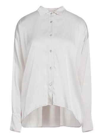 Crossley Silk Blend Satin Shirt With Pleats - Grey