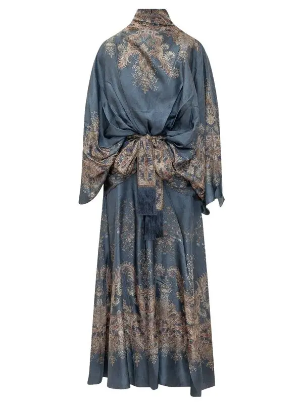 Zimmermann Valiant Silk Long Dress - Blue