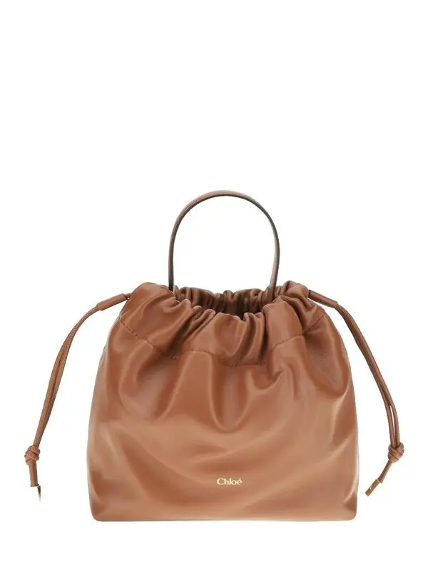 Chloé Icons Leather Clutch - Brown