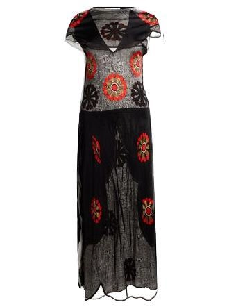LANVIN Maxi Dress Size Viscose - Grey
