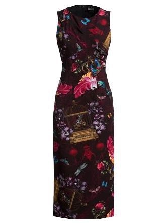 Versace Midi Dress Size Polyester, Elastane - Black
