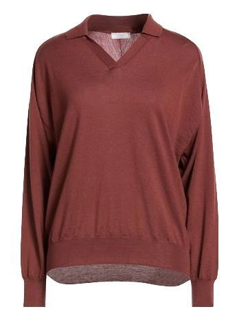 Peserico Sweater Brick Size Virgin Wool - Red