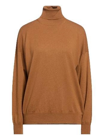 SOLOTRE Turtleneck Camel Size Wool - Beige