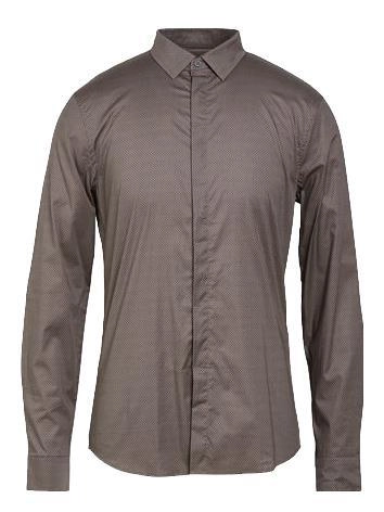 Armani Exchange Shirt Taupe Size Cotton, Elastane - Grey