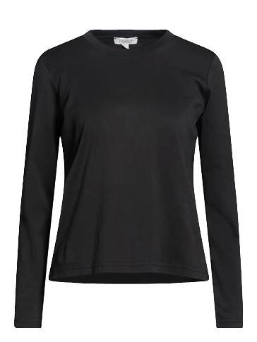 Crossley Cotton Jersey Long Sleeve Crewneck T-shirt - Black