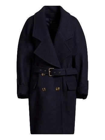 Balmain Coat Size Wool, Cashmere - Navy