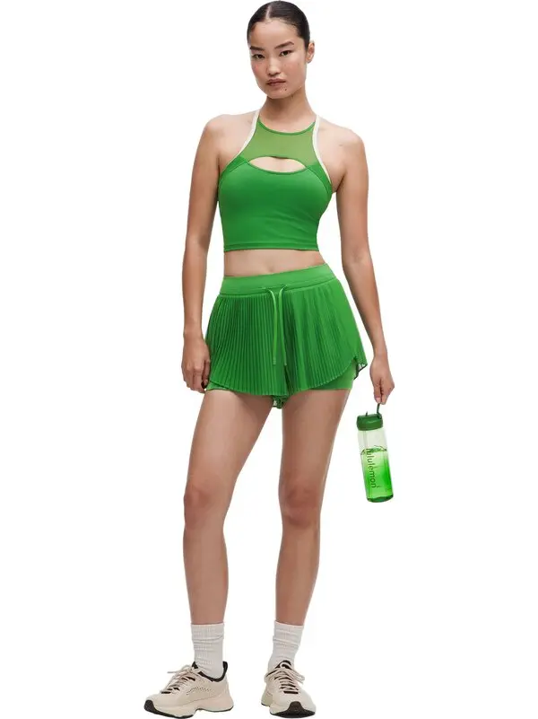 Lululemon Ace Advantage High-rise Pleated Tennis Short 2 - Chameleon/chameleon