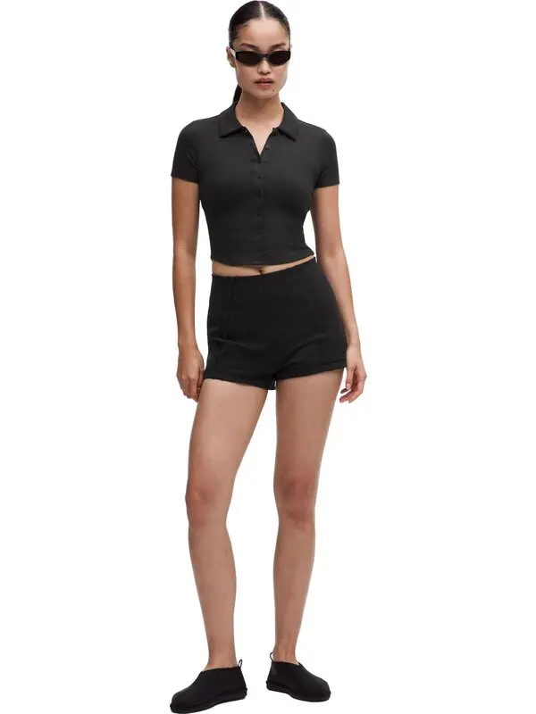 Lululemon Button-up Collared Short-sleeve Shirt - Black