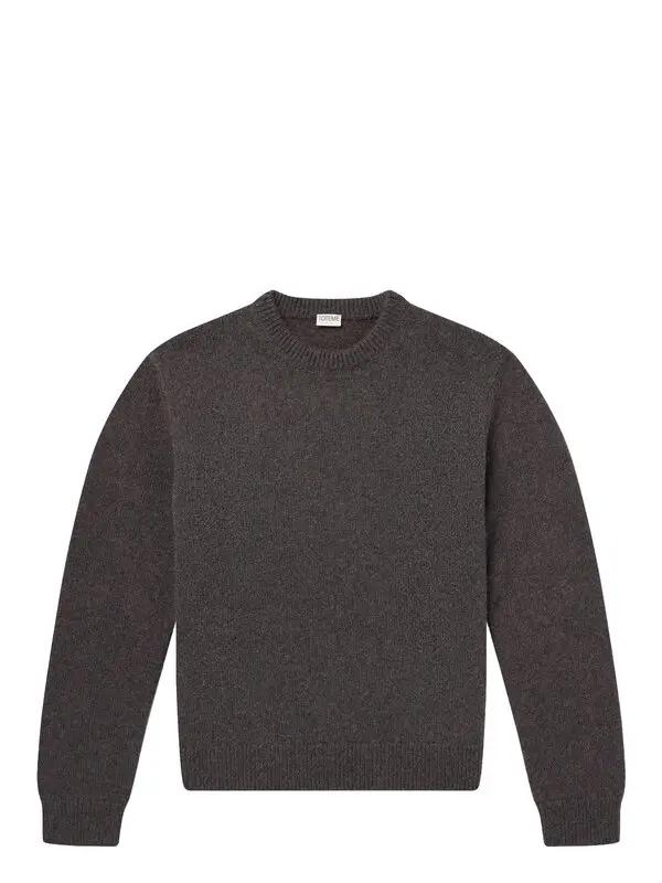 TOTEME Camel Hair Knit Sweater - Brown
