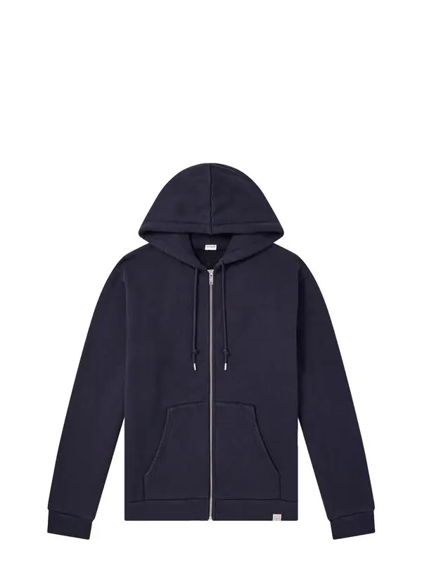 TOTEME Cotton-fleece Zip-up Hoodie - Black