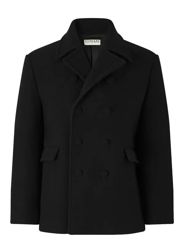 TOTEME Wool Peacoat - Black