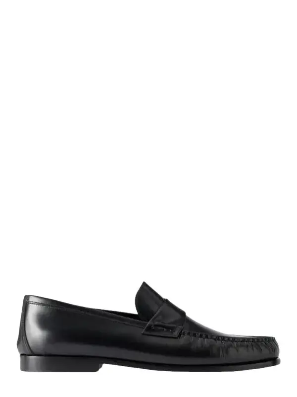 TOTEME Leather Loafers - Black