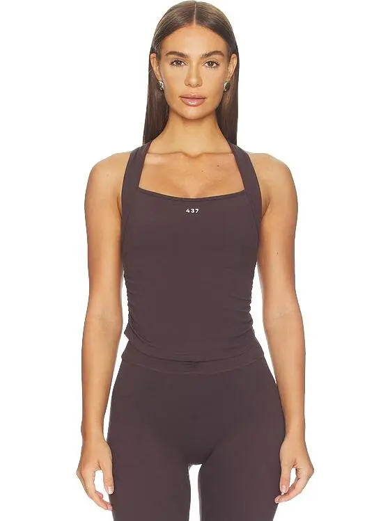 437 The Sculpt Tank Top In Brown - Espresso