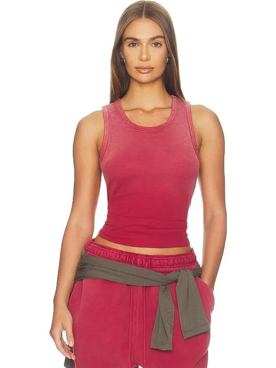ENTIRE STUDIOS Rib Tank In Red - Red Clay