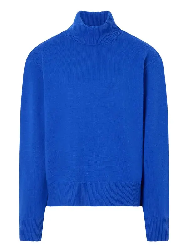 THE FRANKIE SHOP Gala Wool And Cashmere-blend Turtleneck Sweater - Blue