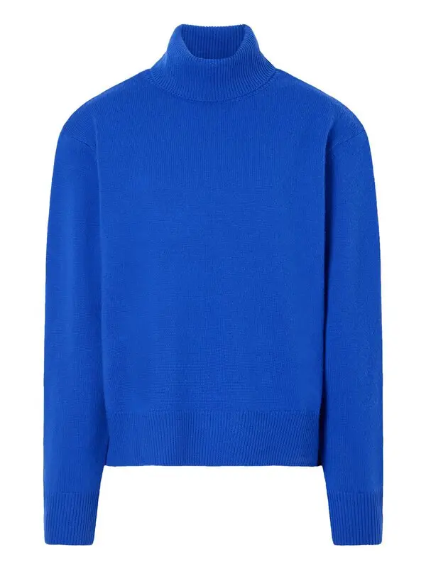 THE FRANKIE SHOP Gala Wool And Cashmere-blend Turtleneck Sweater - Blue