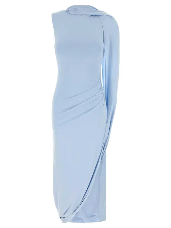 SELF-PORTRAIT Light- Stretch Viscose Dress - Blue