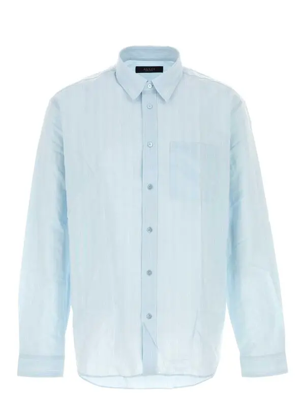 Gucci Light Cupro Blend Shirt - Blue