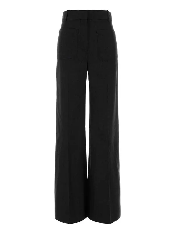 Victoria Beckham Slate Wool Alina Pant - Gray