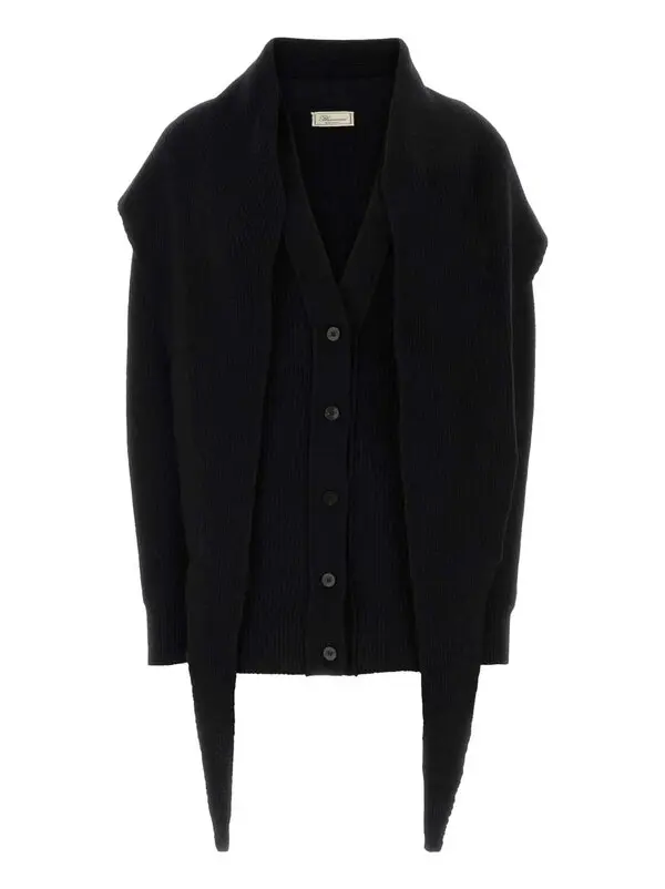 Blumarine Wool Cardigan - Black