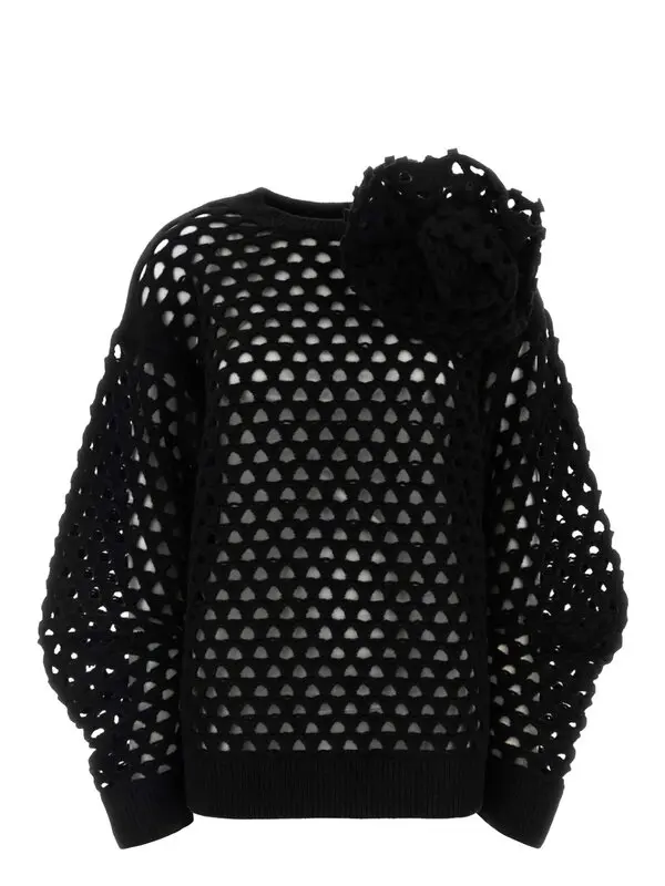 Blumarine Wool Cardigan - Black