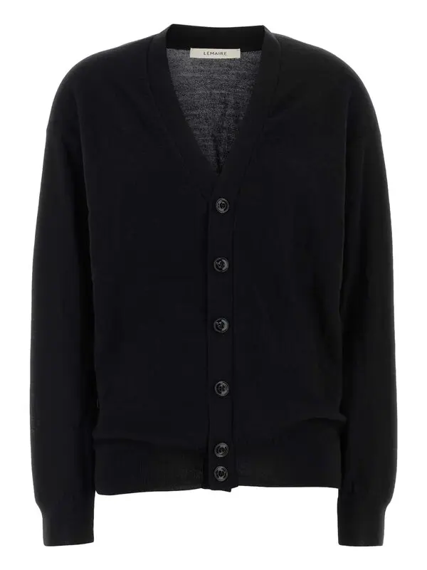 LEMAIRE Wool Blend Cardigan - Black
