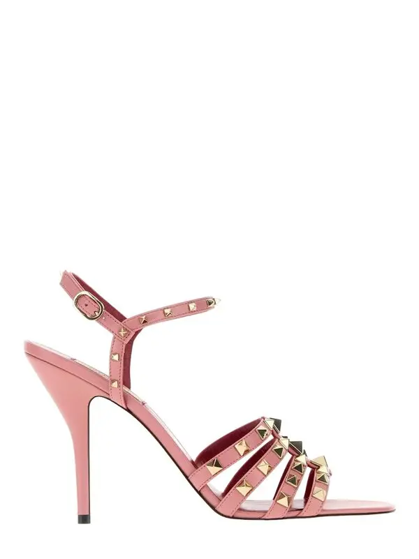 Valentino Garavani Leather Rockstud Sandals - Pink