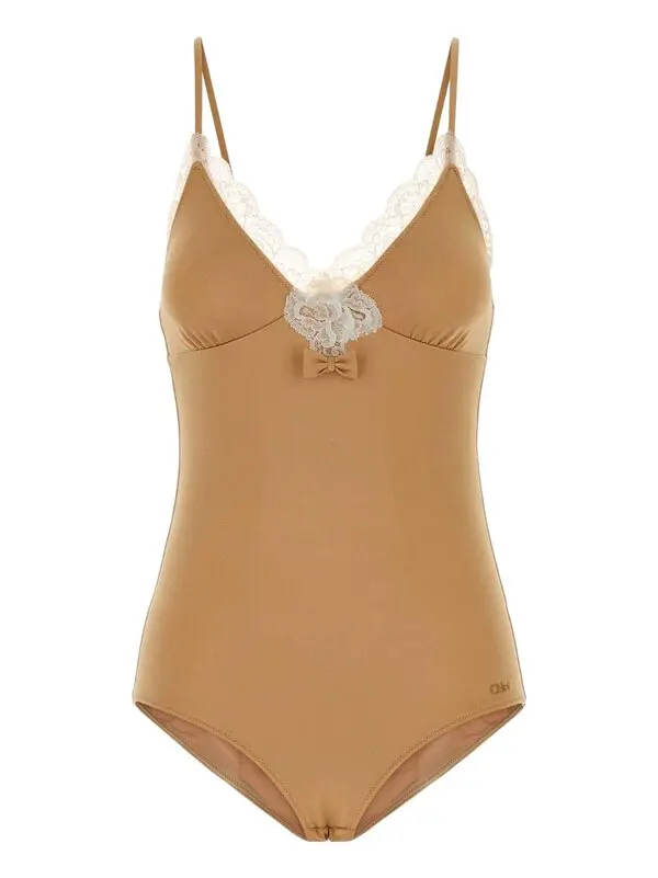 Chloé Skin Stretch Nylon Bodysuit - Pink