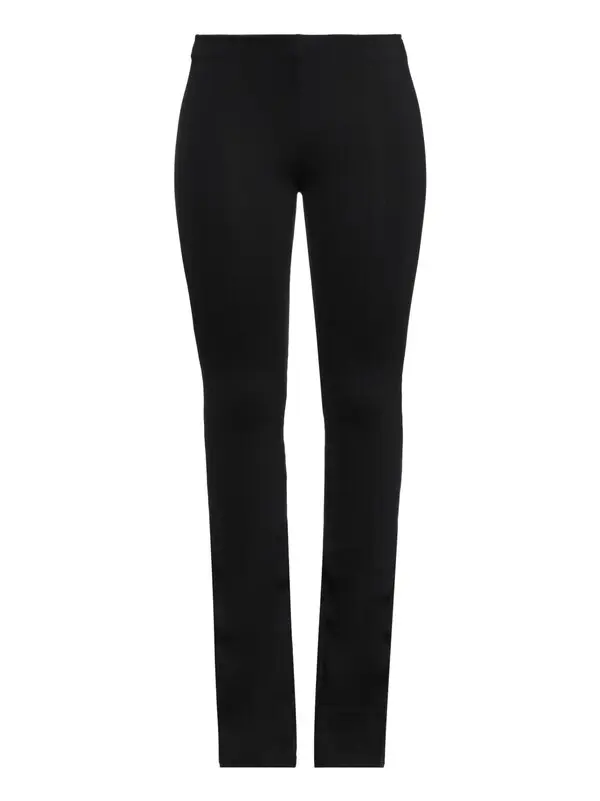 Sportmax Solid Color Stretch Flare Pants - Black