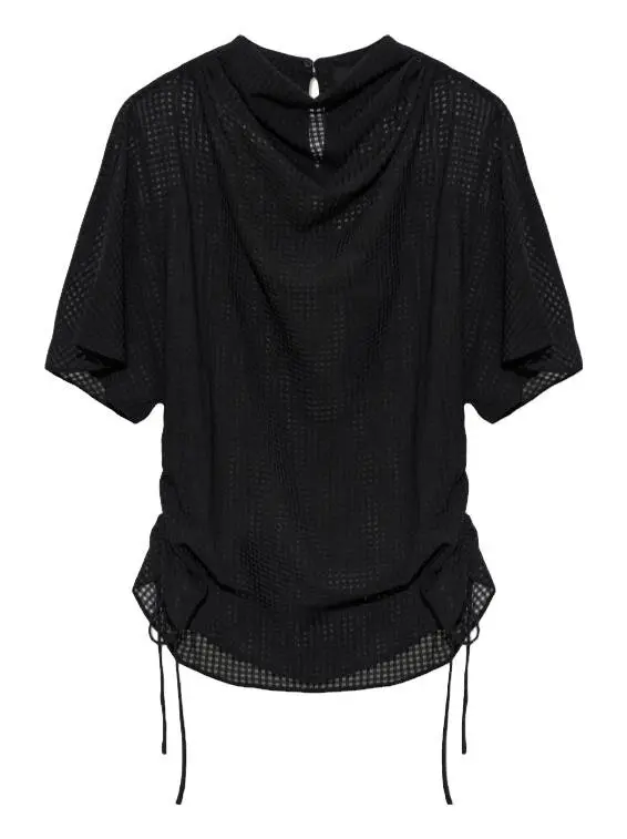 ALLSAINTS Short-sleeved High-neck Top - Black