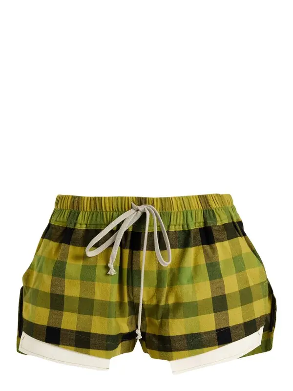 Rick Owens Checked Shorts - Brown