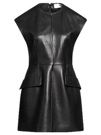Sportmax Fitted Sleeveless Leather Dress - Black