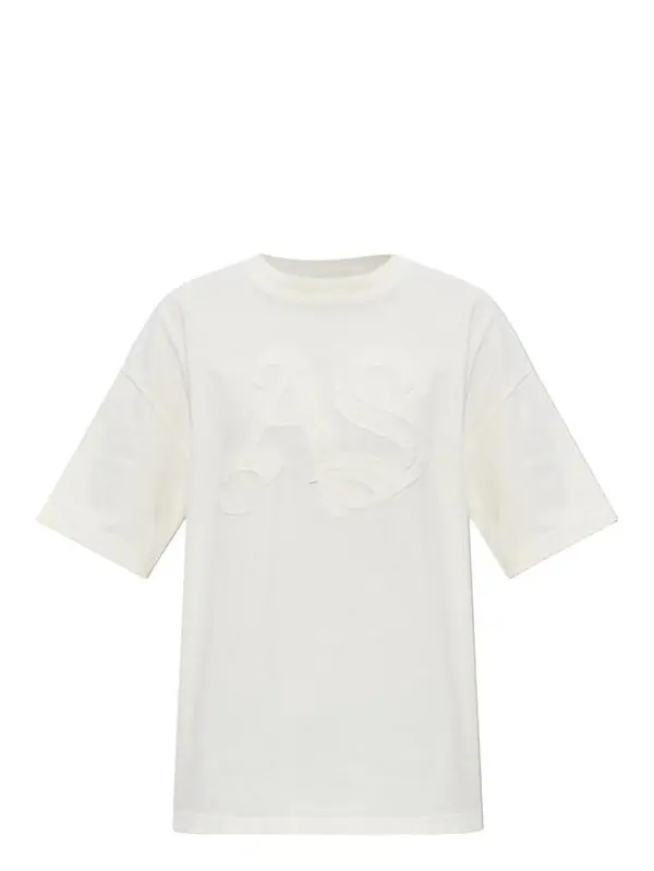 ALLSAINTS Crew Neck T-shirt With Applique - White