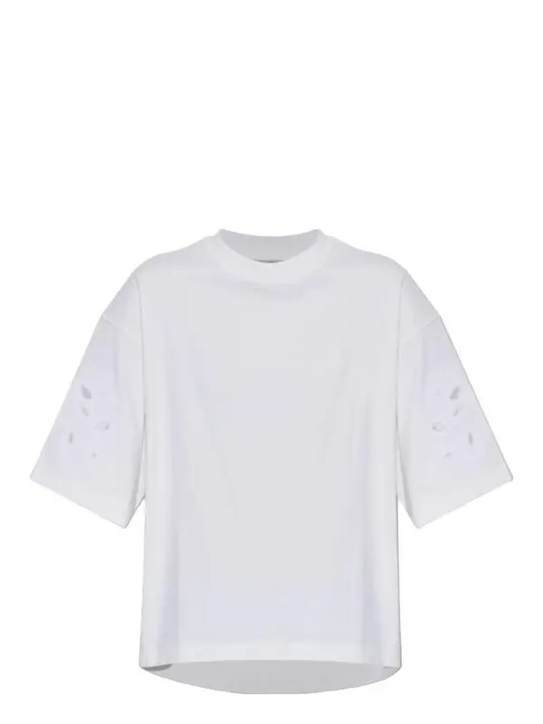 ALLSAINTS Crew Neck T-shirt With Cut-out Detailing - Off-white