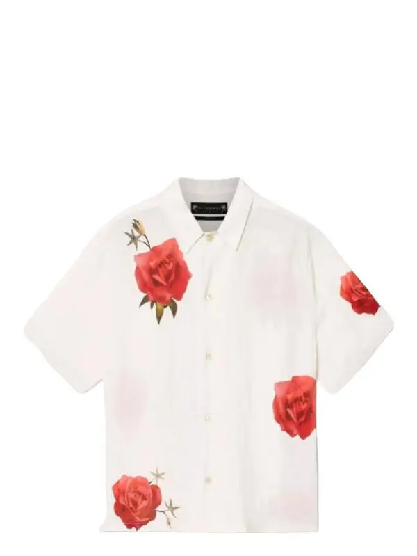 ALLSAINTS Fleur Floral-print Shirt - Ecru