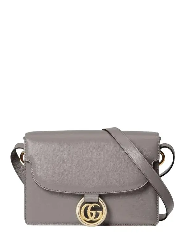 Gucci Double G Pendant Shoulder Bag - Gray