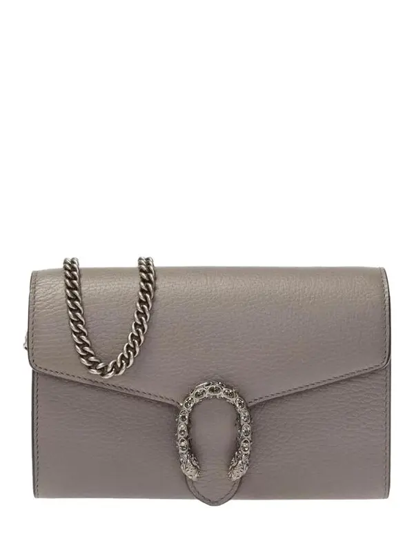 Gucci Mini Dionysus Chain Crossbody Bag - Gray
