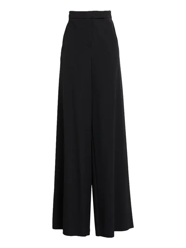 Max Mara Minimalist Stylish Loose Suit Trousers - Black