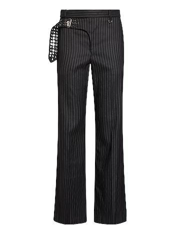 Isabel Marant Étoile Striped Straight-leg Trousers - Black