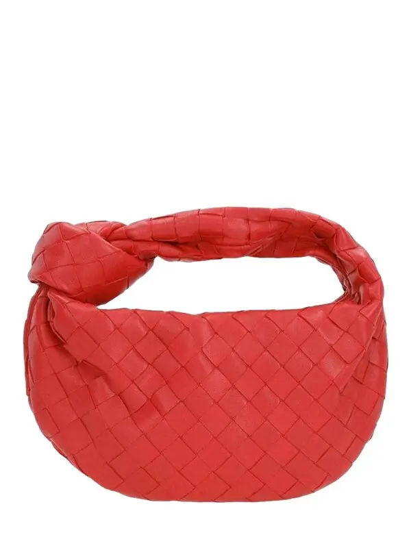 Bottega Veneta Logo Handbag - Red