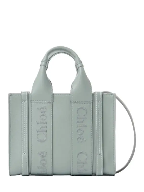 Chloé Mini Woody Todd Handbag - Gray