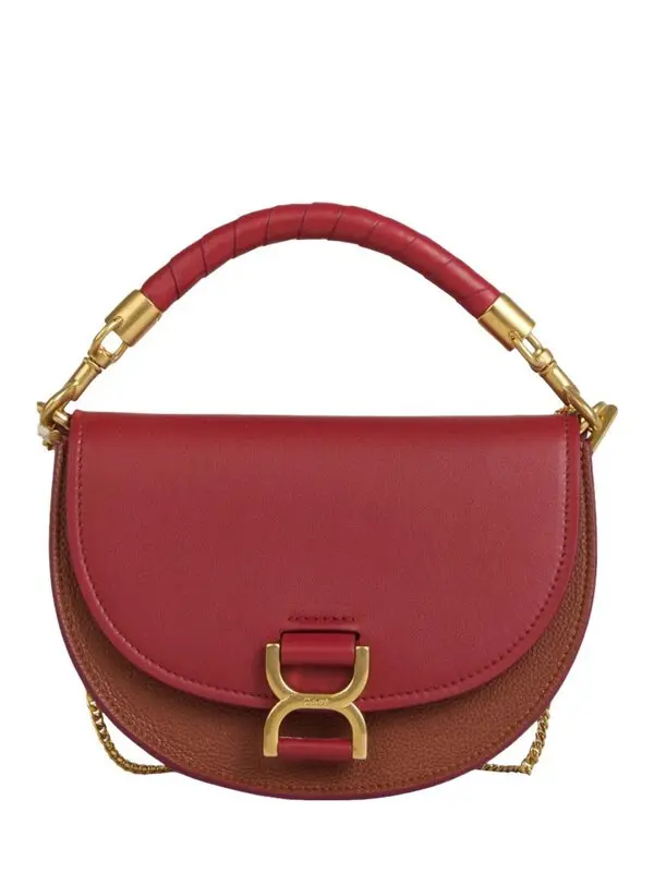 Chloé Marcie Chain Flap Hobo Bag - Red
