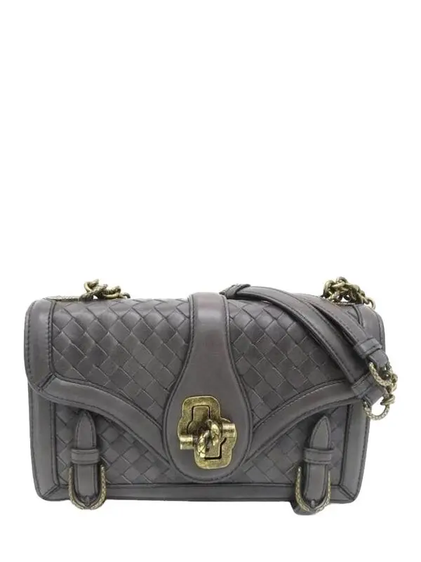 Bottega Veneta Woven Shoulder Bag - Black