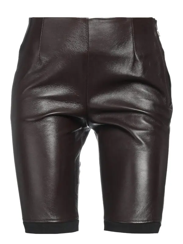 Chloé Minimalist Leather Shorts - Black