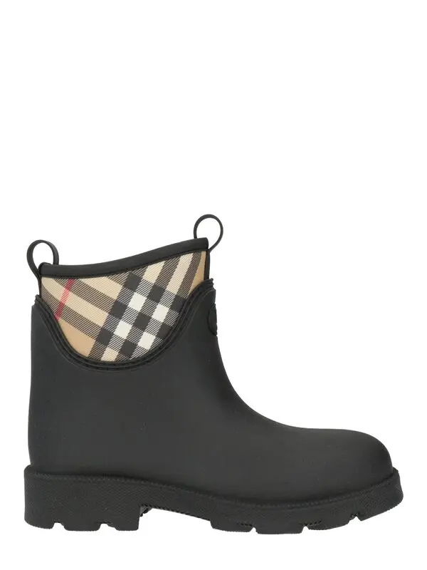 Burberry Printed Short Rain Boots - Black